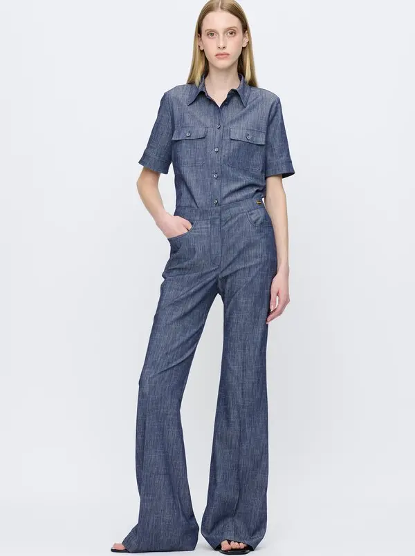 CALLAS MILANO Permanent Collection Tonne High Rise Flare Jeans - Navy