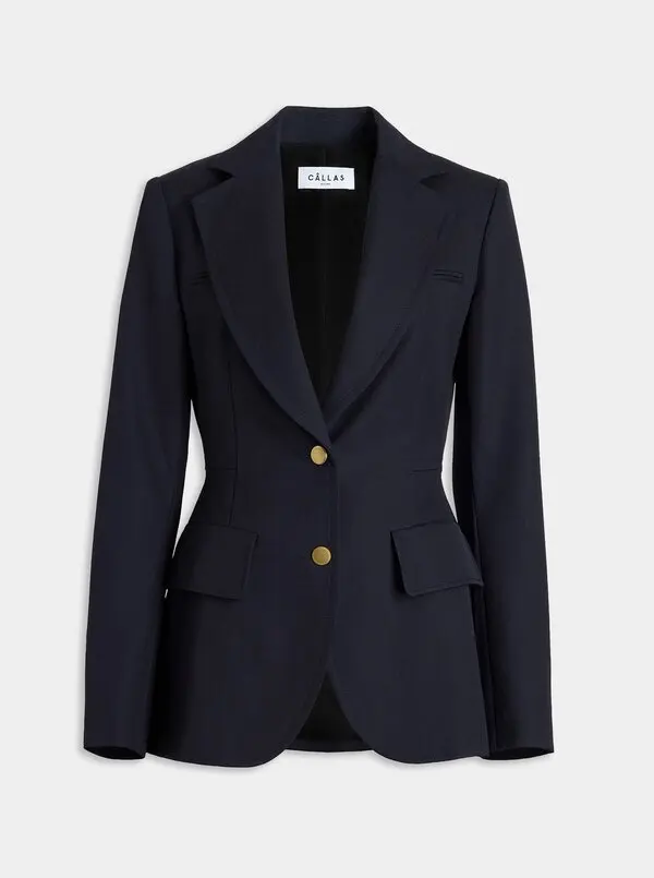 CALLAS MILANO Permanent Collection Neptune Two-button Blazer - Navy