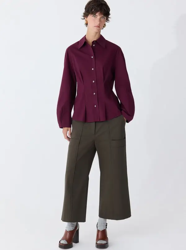CALLAS MILANO Lucia Lantern Sleeve Shirt - Violet