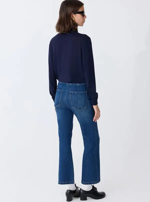 CALLAS MILANO Lola Denim Crop Flare Jeans