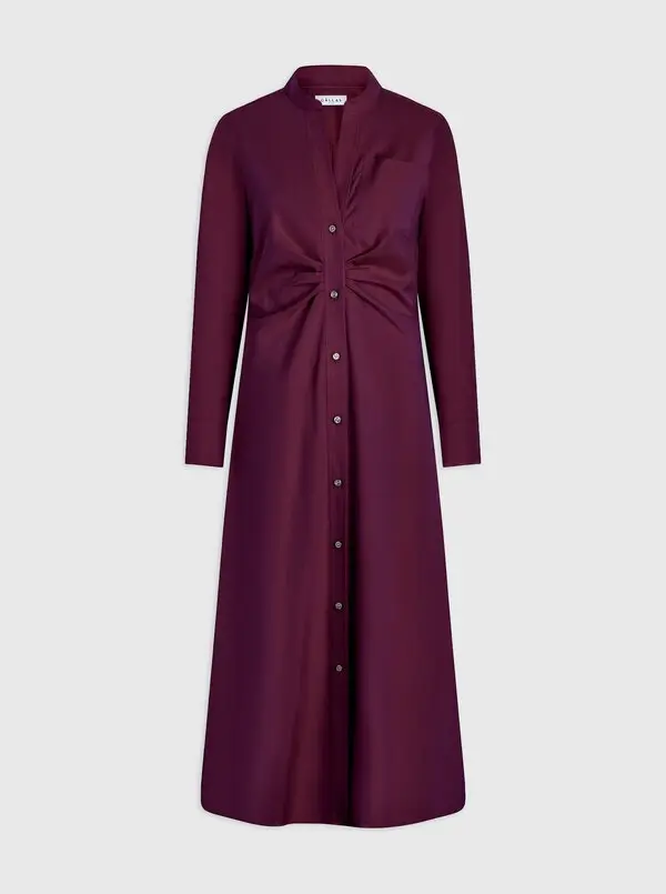CALLAS MILANO Genny Button Front Shirt Dress - Violet