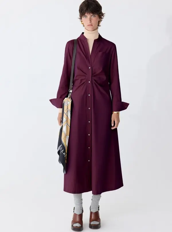 CALLAS MILANO Genny Button Front Shirt Dress - Violet