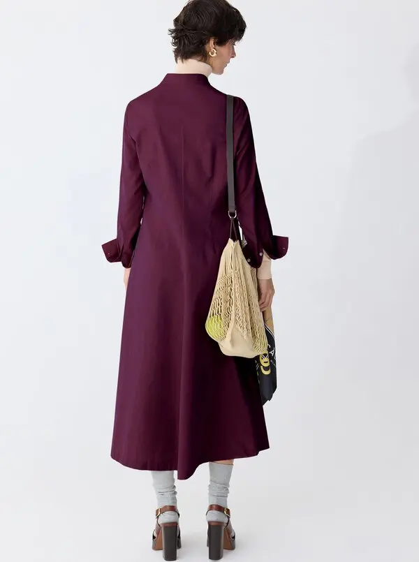CALLAS MILANO Genny Button Front Shirt Dress - Violet