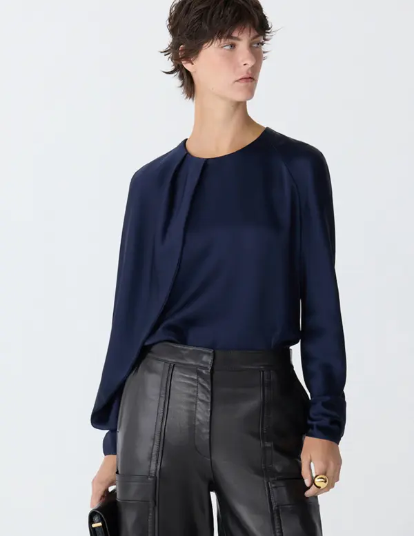 Permanent Collection Bliss Drape Sleeve Blouse
