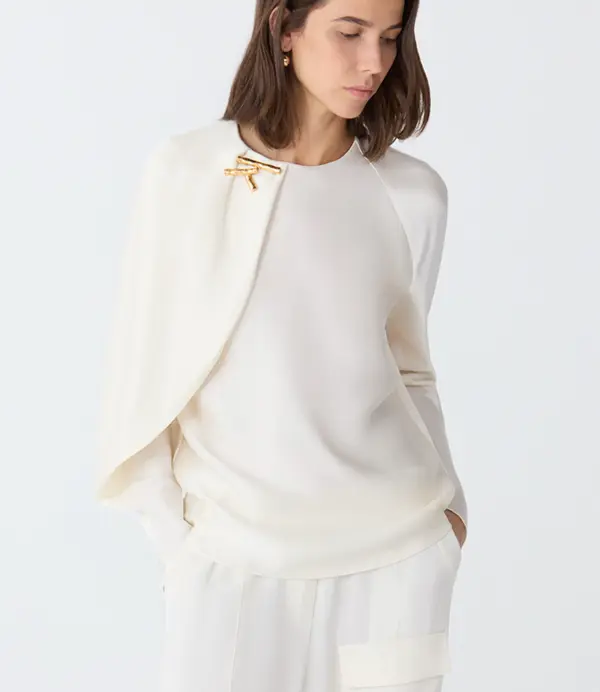 Permanent Collection Bliss Drape Sleeve Blouse