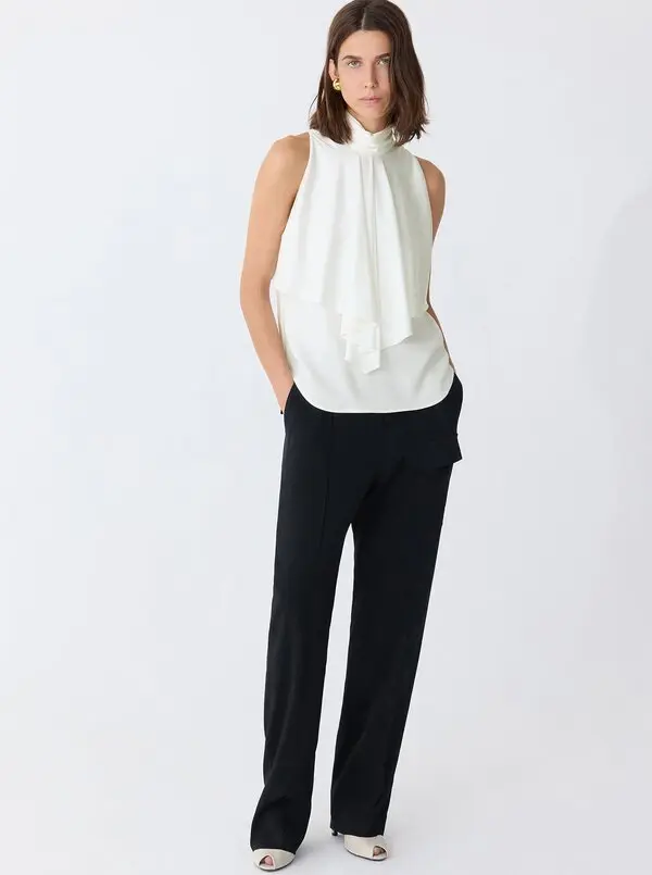 CALLAS MILANO Fw25 Belinda Cascade Front Top - White