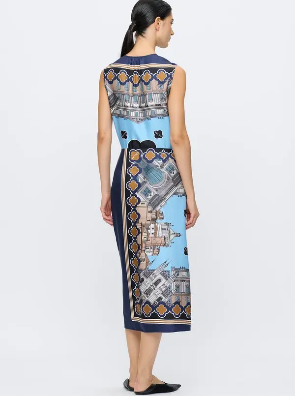 Permanent Collection Agnes Wrap Dress Navy