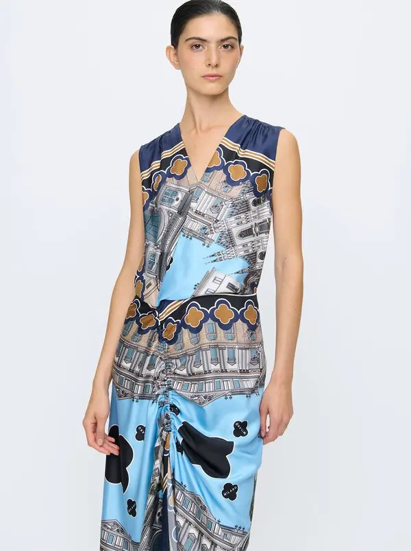 Permanent Collection Agnes Wrap Dress Navy