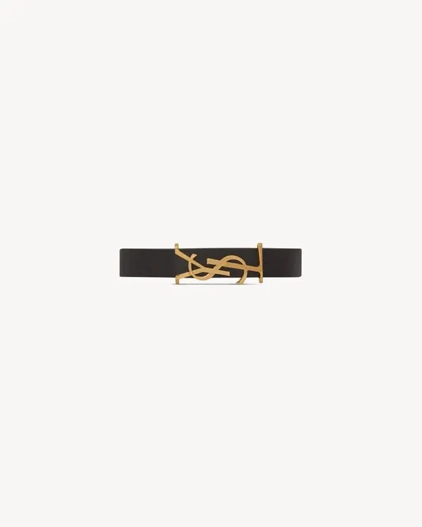 Saint Laurent Cassandre Bracelet In Leather