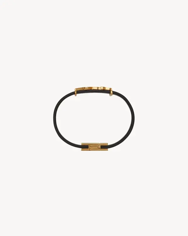 Saint Laurent Cassandre Bracelet In Leather
