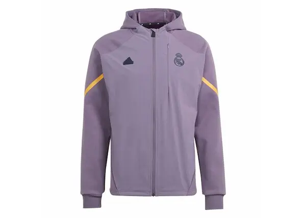 Adidas Real Madrid Designed For Gameday Fullzip Hoodie - Shadow Violet