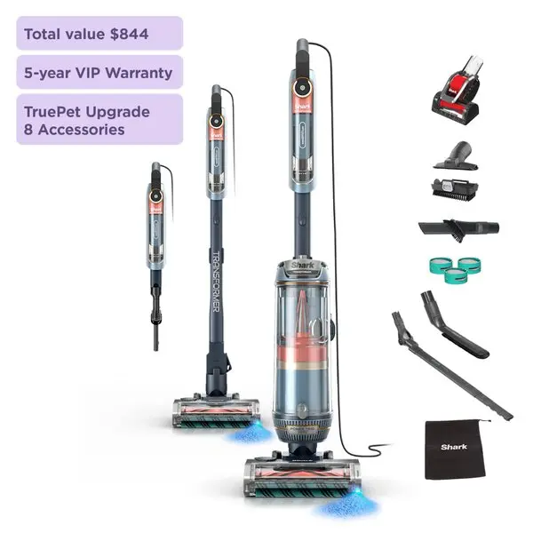 SHARK Powerdetect Transformer Powertrio System Upright Vacuum With Detect And Reveal, Lx5002 - Chimera