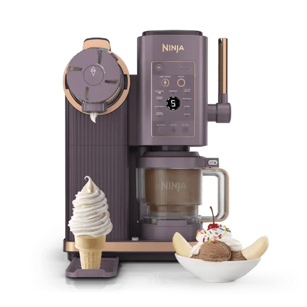 NINJA Creami Scoop & Swirl Soft Serve Ice Cream Machine In Platinum Raspberry - Plum