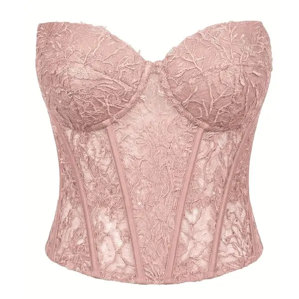 ANGELIKA JOZEFCZYK Catrice Lace Corset Top Dusty - Pink