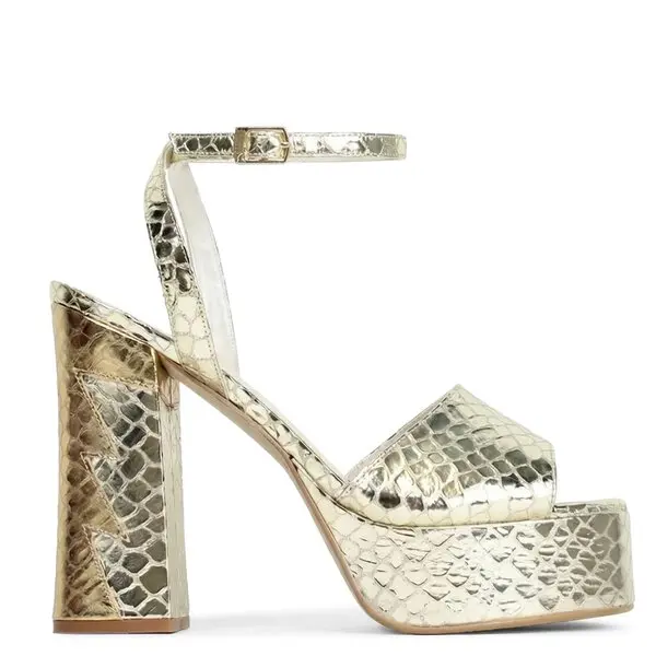 TERRY DE HAVILLAND Nova Bolt Platform Heels - Gold