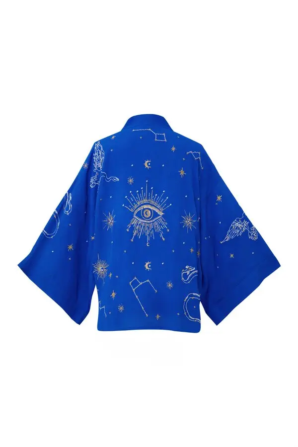 ARTEMIS MUSE Cosmos Embroidered Short Kimono