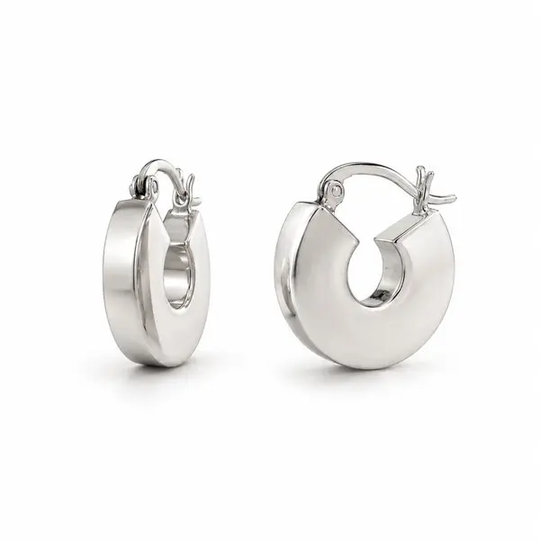 GOLD & HONEY Small Round Disc Hoop Earrings