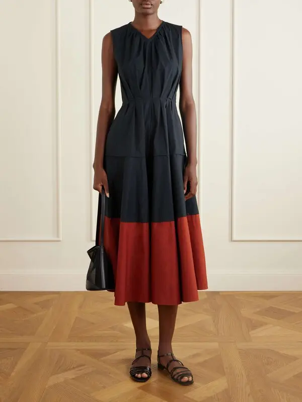 Proenza Schouler White Label Kailey Cotton-blend Poplin Midi Dress