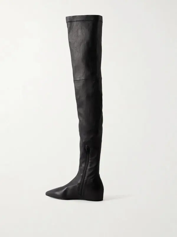 HERBERT LEVINE All In All Leather Over-the-knee Boots