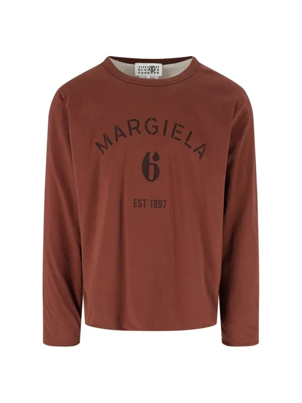 MAISON MARGIELA Reversible Logo T-shirt - Brown