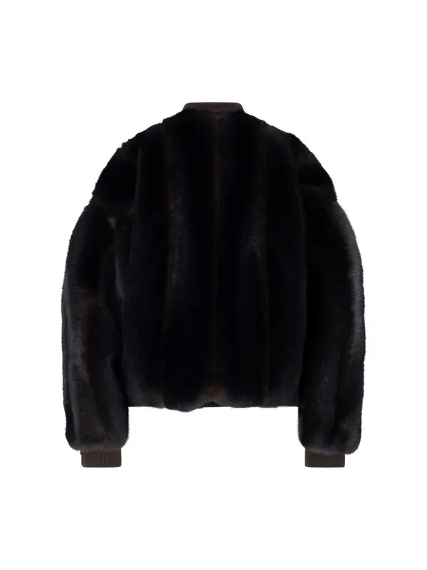 MAISON MARGIELA Faux Fur Bomber Jacket