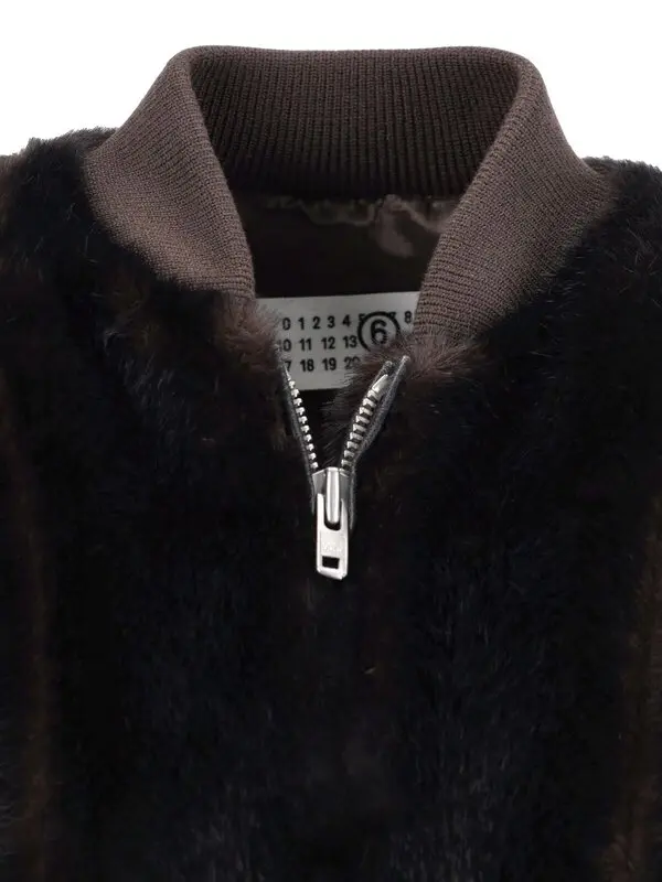 MAISON MARGIELA Faux Fur Bomber Jacket