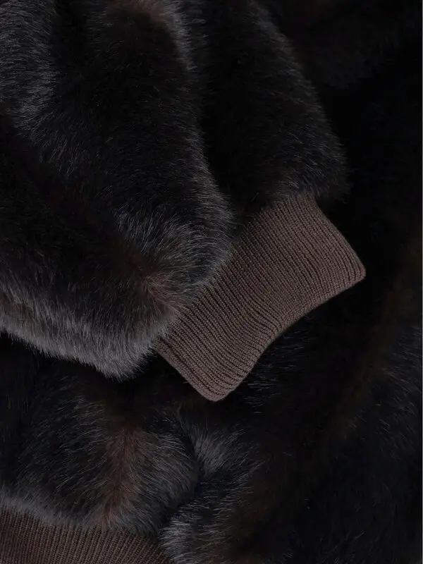 MAISON MARGIELA Faux Fur Bomber Jacket