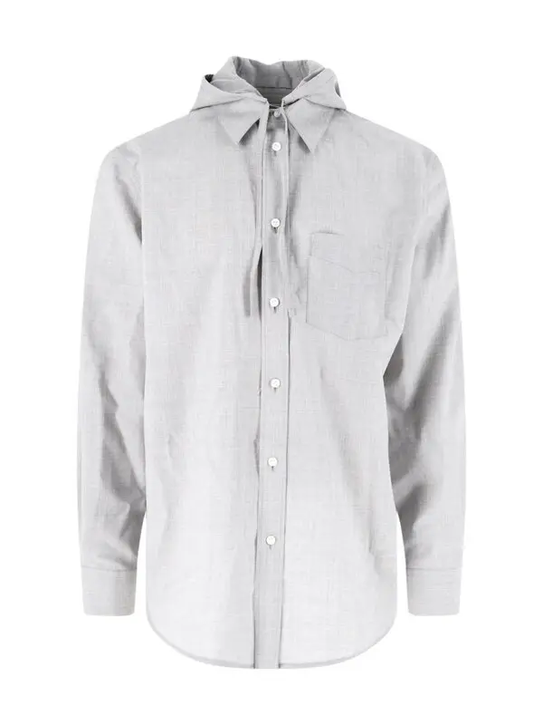 Bottega Veneta Wool Canvas Shirt - Gray