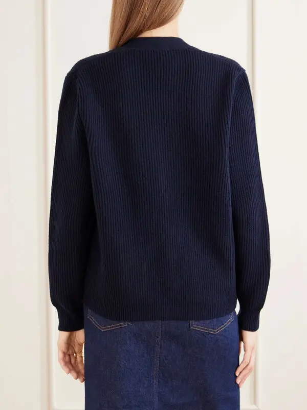 BLAZÉ MILANO Ribbed Wool And Cashmere-blend Cardigan