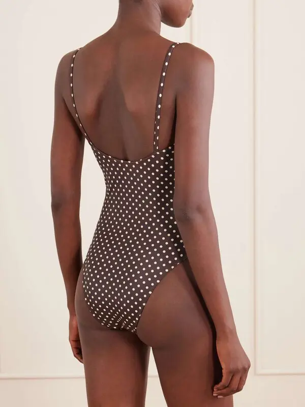 Matteau Petite Square Polka-dot Recycled Swimsuit