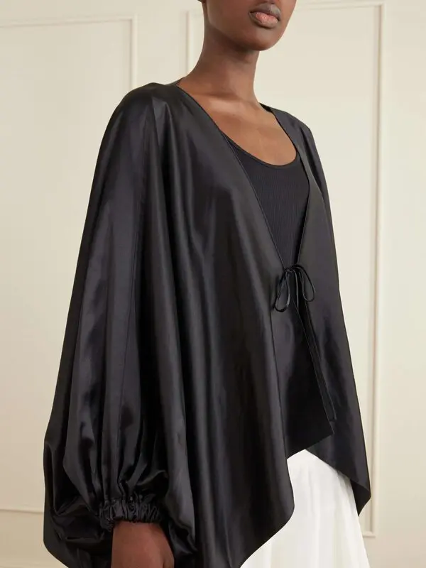 Sharon Wauchob Draped Silk Blouson Jacket