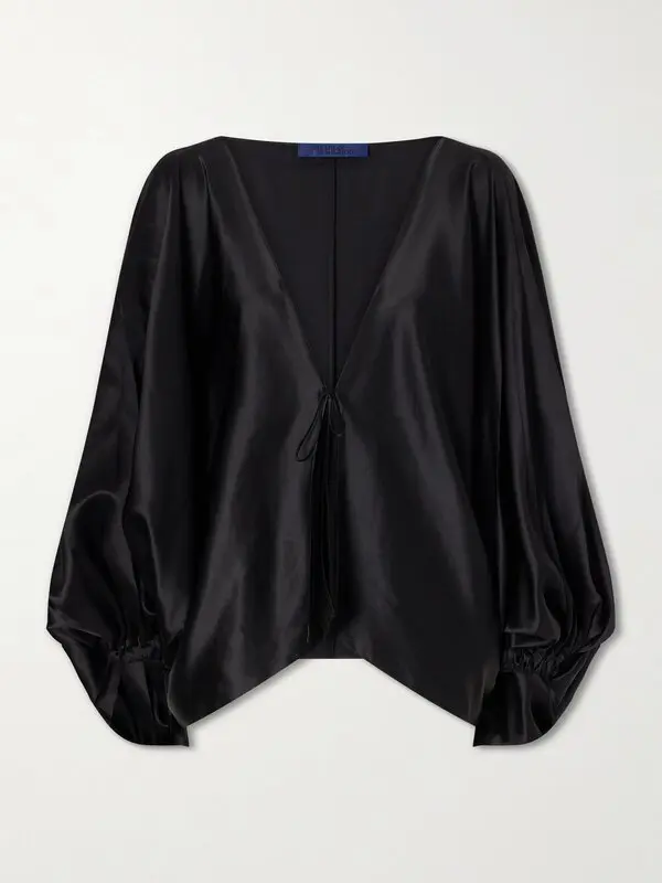 Sharon Wauchob Draped Silk Blouson Jacket