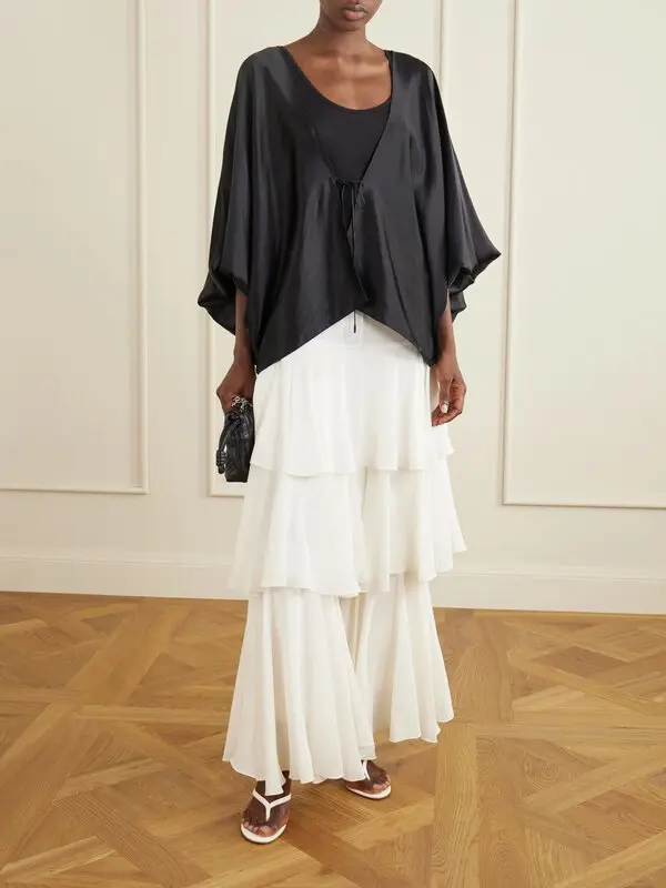 Sharon Wauchob Draped Silk Blouson Jacket