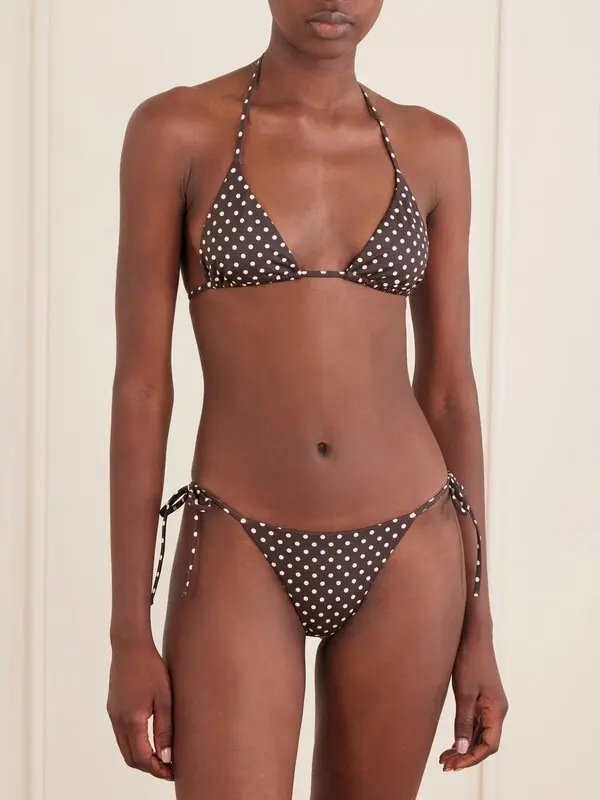 Matteau The String Polka Dot Bikini Briefs - Brown