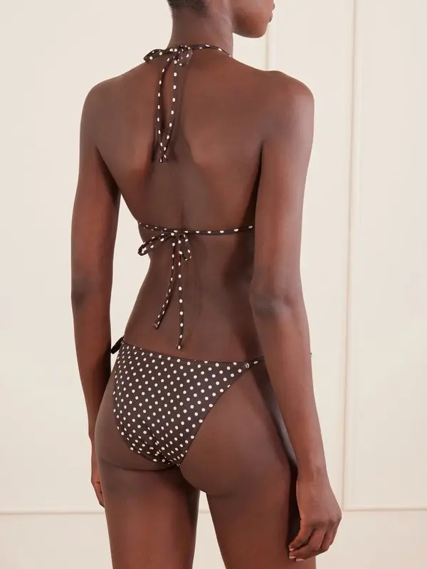Matteau The String Polka Dot Bikini Briefs - Brown