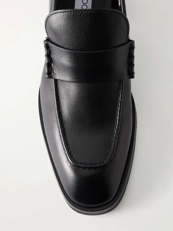 JIMMY CHOO Wilder Leather Loafers