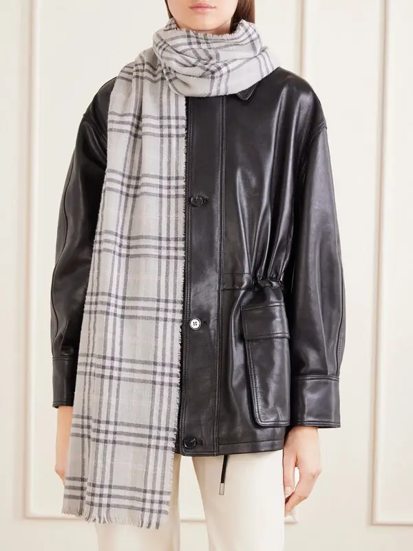 Burberry Checked Wool-blend Scarf