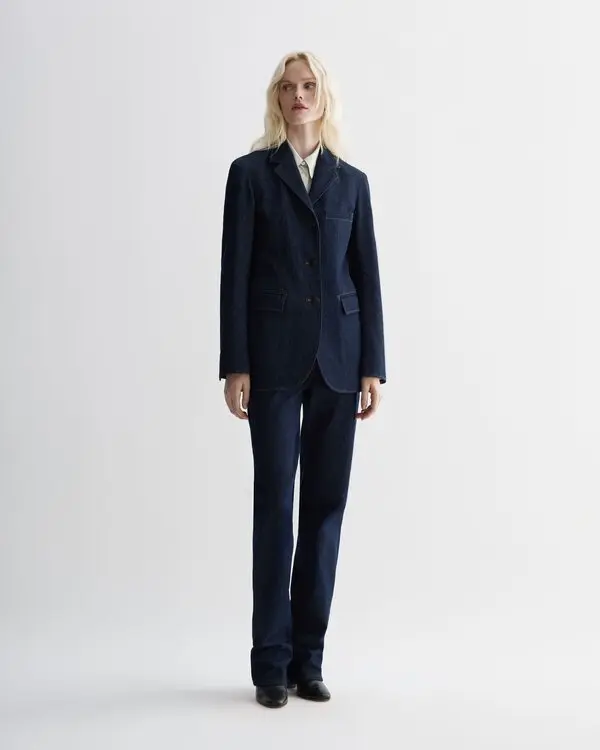 Veronica De Piante Nico Trousers In Denim, Dark Wash