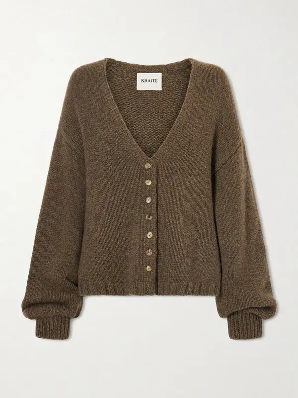 Khaite Axel Cashmere Cardigan - Green