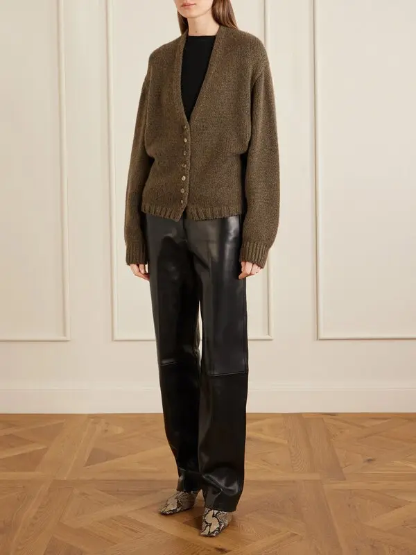 Khaite Axel Cashmere Cardigan - Green