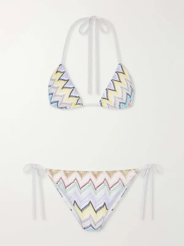 Missoni Mare Striped Crochet-knit Bikini