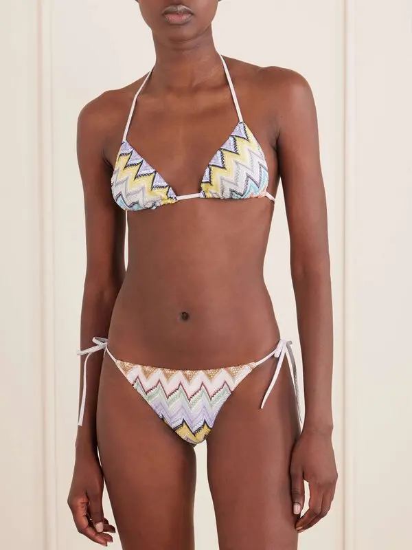 Missoni Mare Striped Crochet-knit Bikini