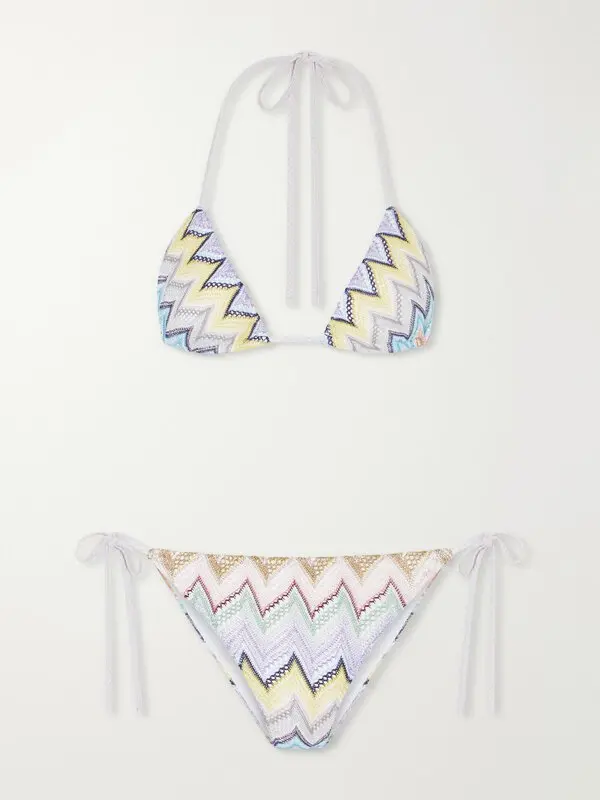 Missoni Mare Striped Crochet-knit Bikini - Multi