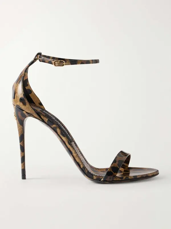 Dolce & Gabbana Leopard-print Leather Sandals