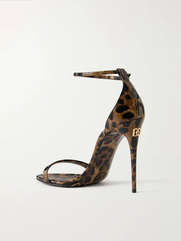 Dolce & Gabbana Leopard-print Leather Sandals