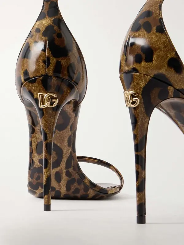 Dolce & Gabbana Leopard-print Leather Sandals
