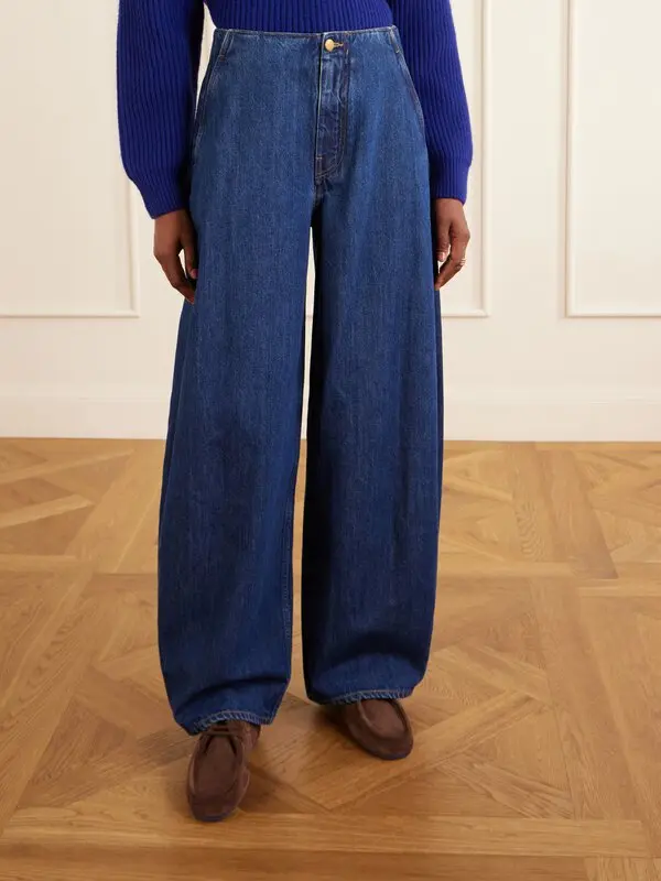 JIL SANDER Low-rise Wide-leg Jeans - Mid Denim