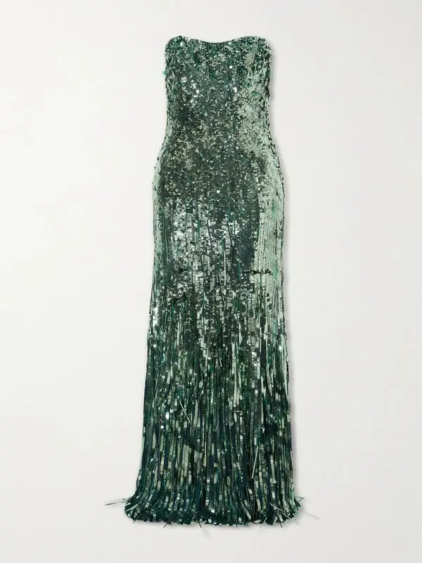 Jenny Packham Kimi Sequined Tulle Gown