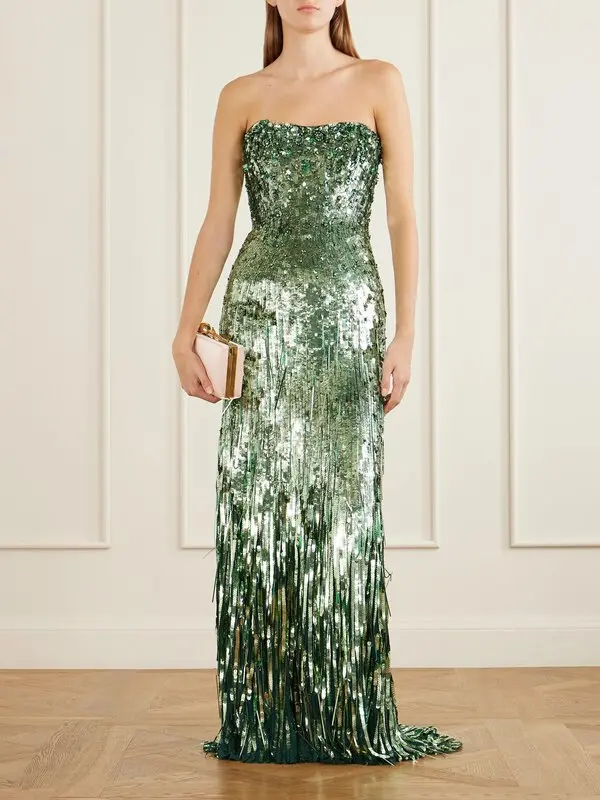 Jenny Packham Kimi Sequined Tulle Gown