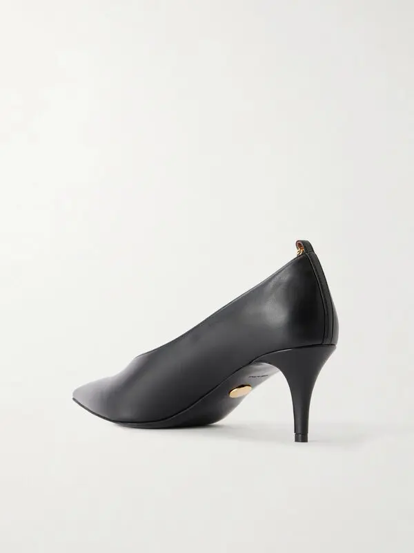Stella McCartney Embellished Leather Pumps - Black